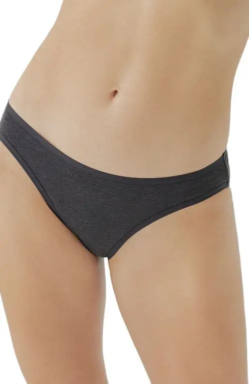 PACT Organic Cotton Everyday Classic Fit Bikini 6-pack - Charcoal Basics