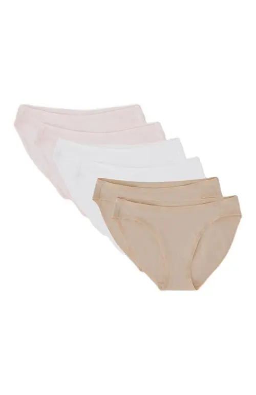 PACT Organic Cotton Everyday Classic Fit Bikini 6-pack - Neutrals