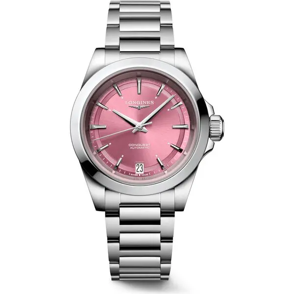 LONGINES Conquest Automatic Bracelet Watch - Pink