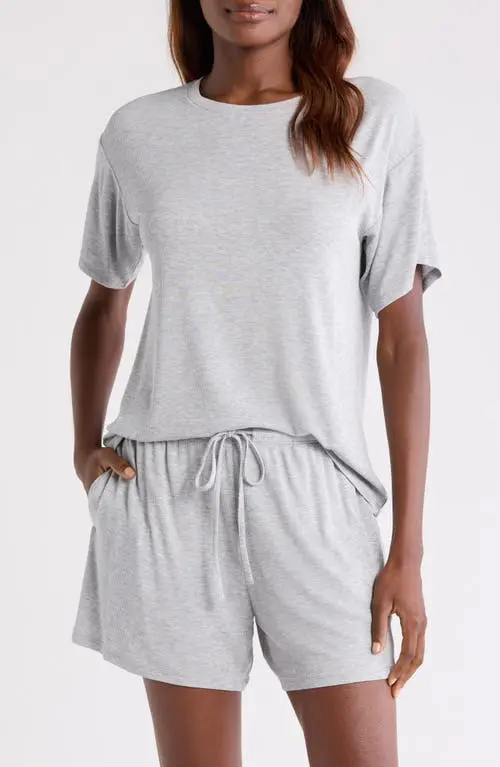 Nordstrom Moonlight Eco Easy Rib Short Pajamas - Grey Heather