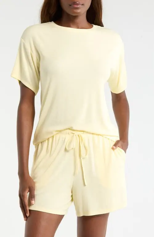 Nordstrom Moonlight Eco Easy Rib Short Pajamas - Yellow Flan