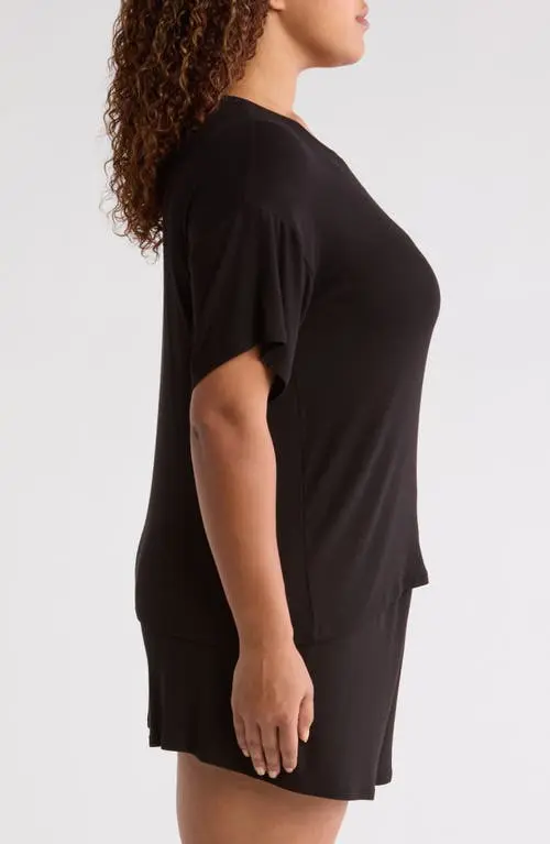 Nordstrom Moonlight Eco Easy Rib Short Pajamas - Black