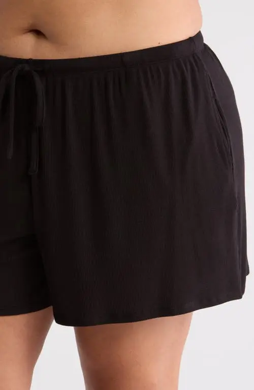 Nordstrom Moonlight Eco Easy Rib Short Pajamas - Black