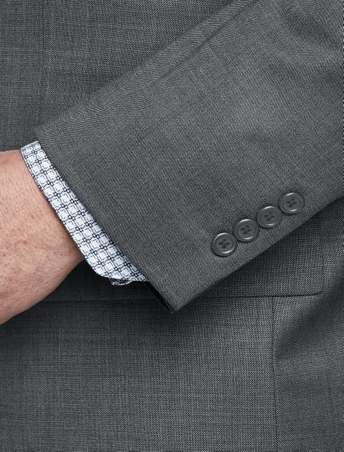 OAK HILL PREMIUM BY DXL Big & Tall Jacket-relaxer Sharkskin Suit Jacket