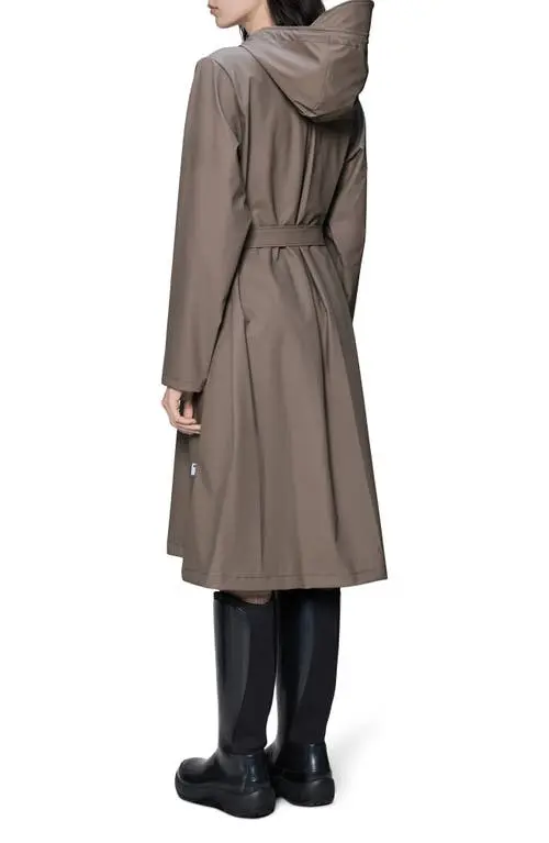 Rains Waterproof A-line Long Raincoat - Cinder