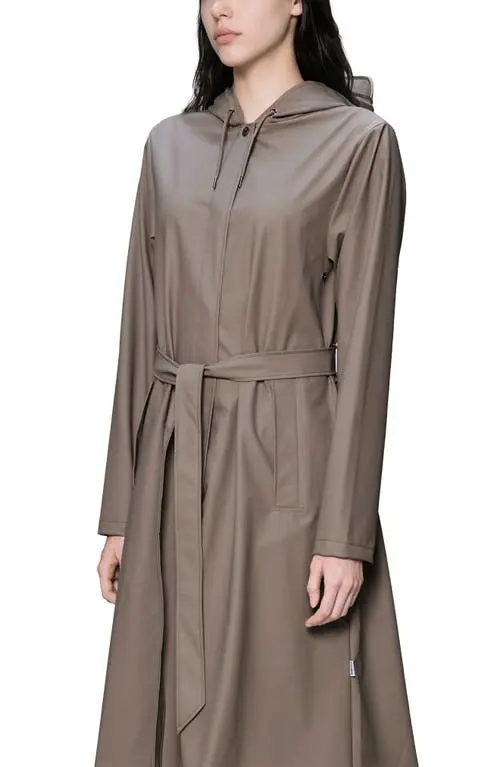 Rains Waterproof A-line Long Raincoat - Cinder