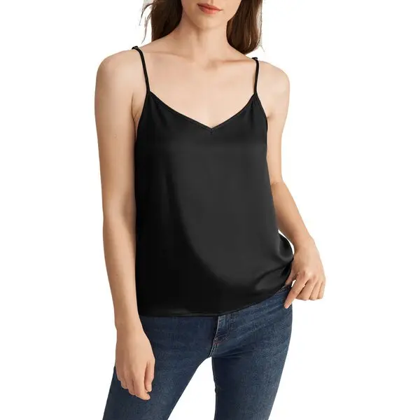 Lilysilk V-neckline Silk Camisole - Black