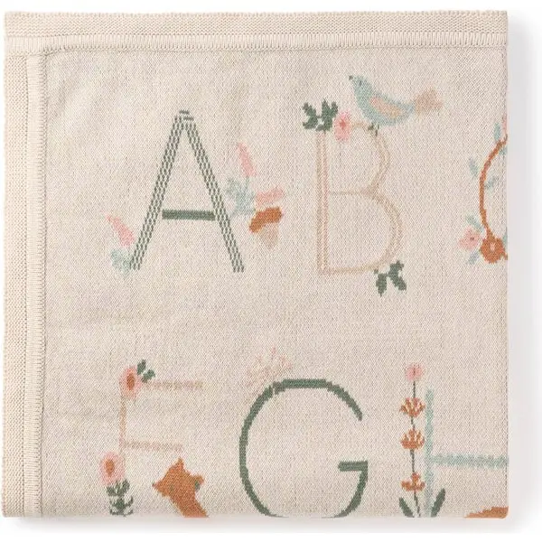 ELEGANT BABY Alphabet Cotton Knit Blanket - Rainy Day