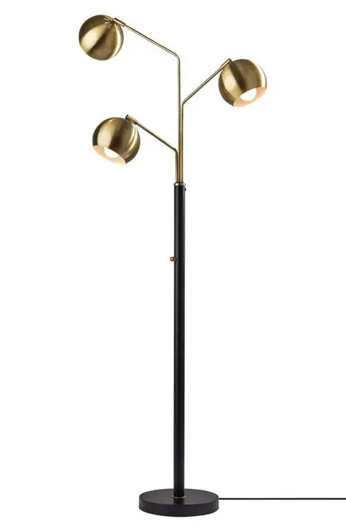ADESSO Emerson Tree Floor Lamp - Black Antique Brass