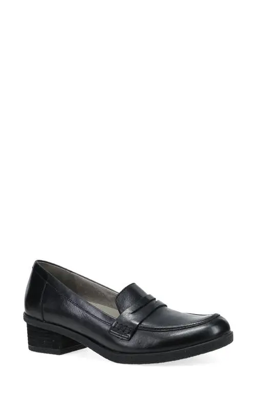 Dansko Danica Waterproof Penny Loafer Pump - Black
