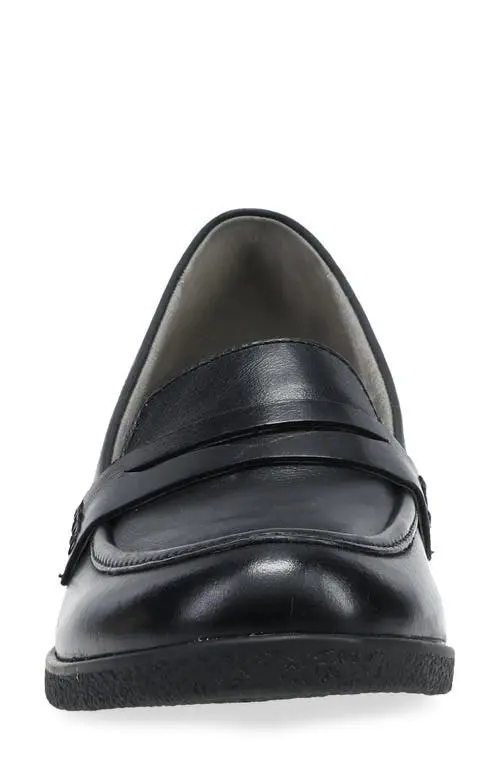 Dansko Danica Waterproof Penny Loafer Pump - Black