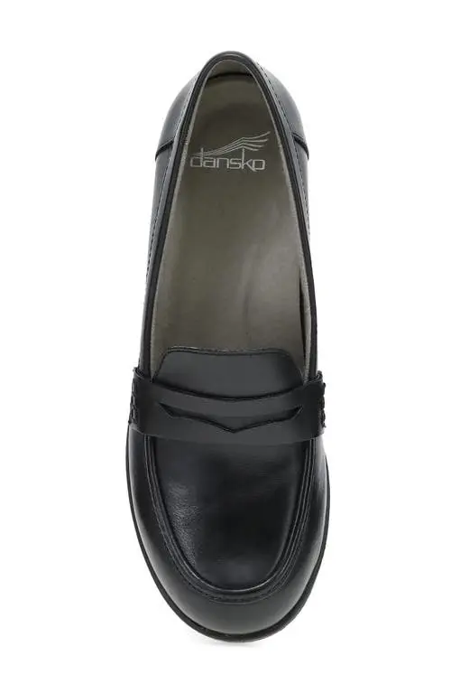 Dansko Danica Waterproof Penny Loafer Pump - Black