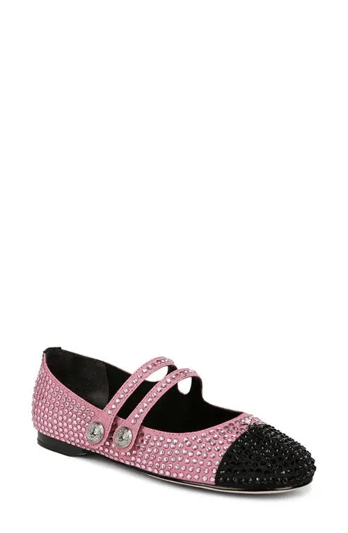 CIRCUS NY BY SAM EDELMAN Circus Ny Zoey Cap Toe Mary Jane Flat - Pink Confetti/ Black