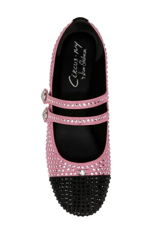 CIRCUS NY BY SAM EDELMAN Circus Ny Zoey Cap Toe Mary Jane Flat - Pink Confetti/ Black