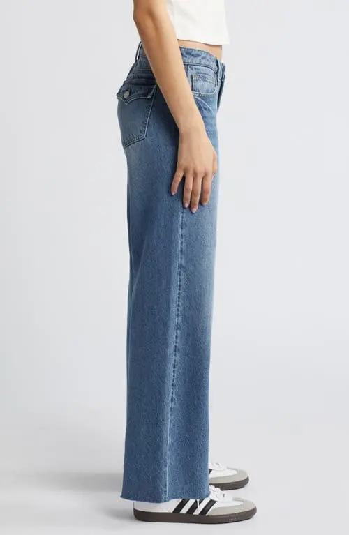 PACSUN Raw Edge Wide Leg Jeans