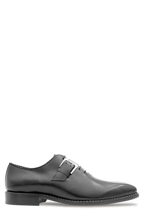 Mezlan Machado Buckle Strap Wholecut Shoe - Black