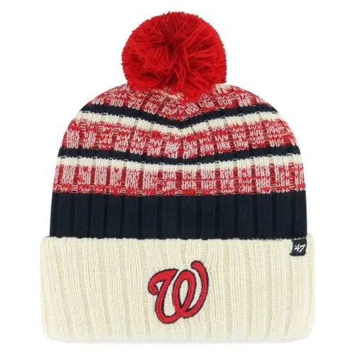 '47 Washington Nationals Tavern Cuffed Knit Hat With Pom - Natural