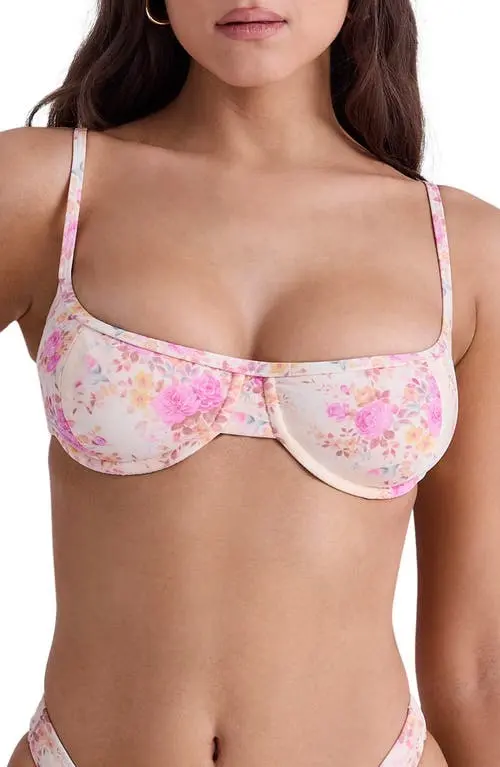 House Of Cb Antibes Floral Bikini Top - Floral Print