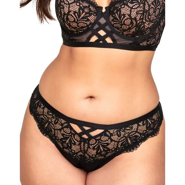 ADORE ME Diara Thong Panties - Black