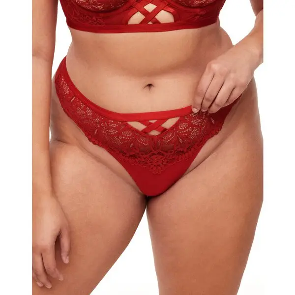 ADORE ME Diara Thong Panties - Dark Red
