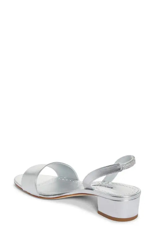 Manolo Blahnik Patopia Slingback Sandal - Silver