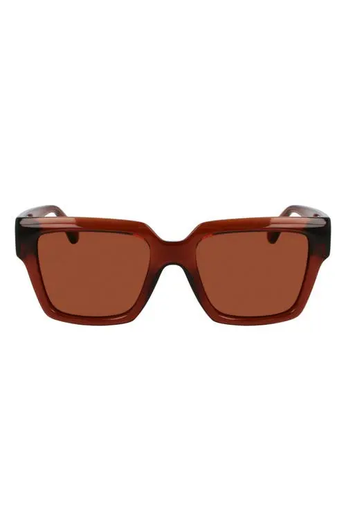 Ferragamo Gancini Rectangular Sunglasses - Transparent Brown  display picture 1