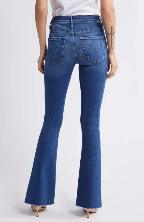 MOTHER High Waist Fray Hem Flare Leg Jeans