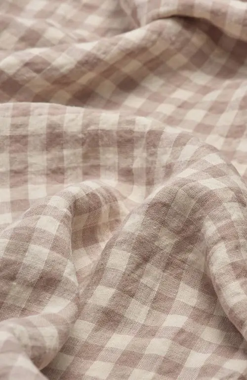PIGLET IN BED Set Of 2 Gingham Linen Pillowcases