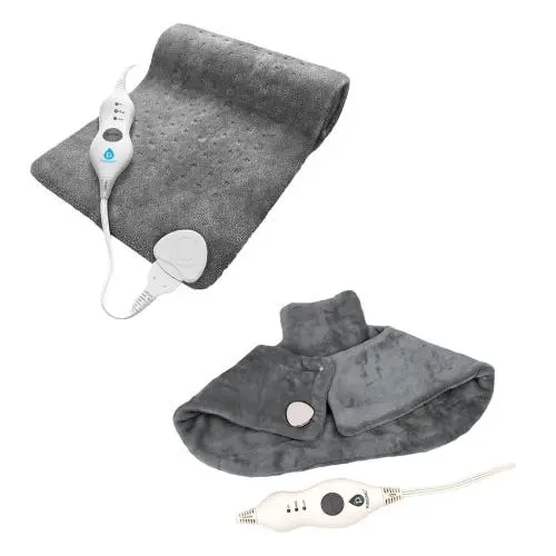 PURSONIC Total Comfort Package Neck & Shoulder Warmer + Electric Heat Pad - Multicolor