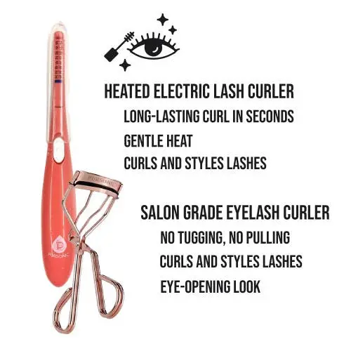 PURSONIC Salon Eyelash Curler & Heated Eyelash Curler - Multicolor