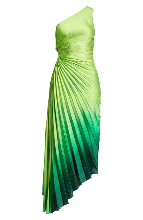 mango pleated green dress Better than press-on nails