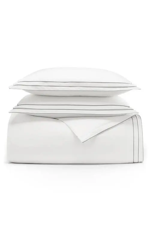 BOLL & BRANCH Signature Triple Pleat Duvet Cover & Sham Set - White/ Shore