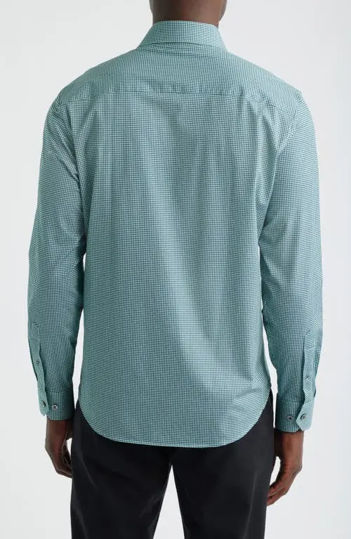 Bugatchi James Ooohcotton® Micropattern Button-up Shirt - Menthol