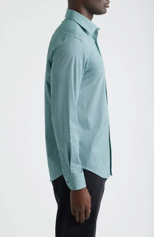 Bugatchi James Ooohcotton® Micropattern Button-up Shirt - Menthol