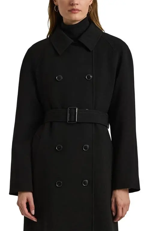 Ralph Lauren Crepe Belted Coat - Black
