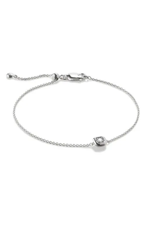 Monica Vinader Asscher Lab Grown Diamond Chain Bracelet - 18ct Gold Vermeil/diamond