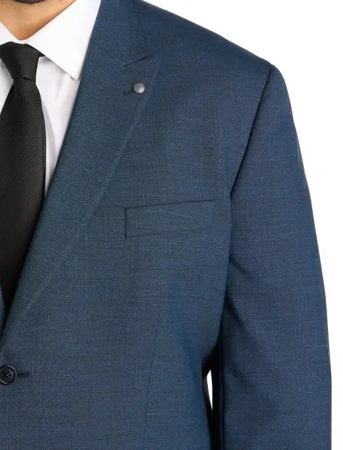 SYNRGY BY DXL Relaxer Performance Mélange Suit Jacket - Blue