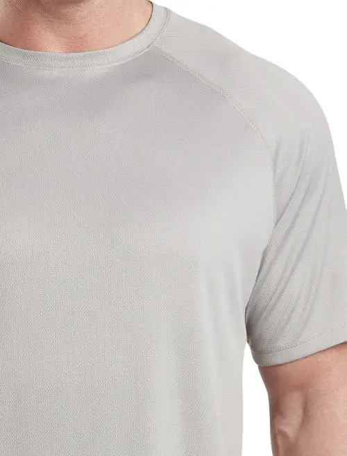 HARBOR BAY BY DXL Big & Tall Swim Rash Guard T-shirt - Grey