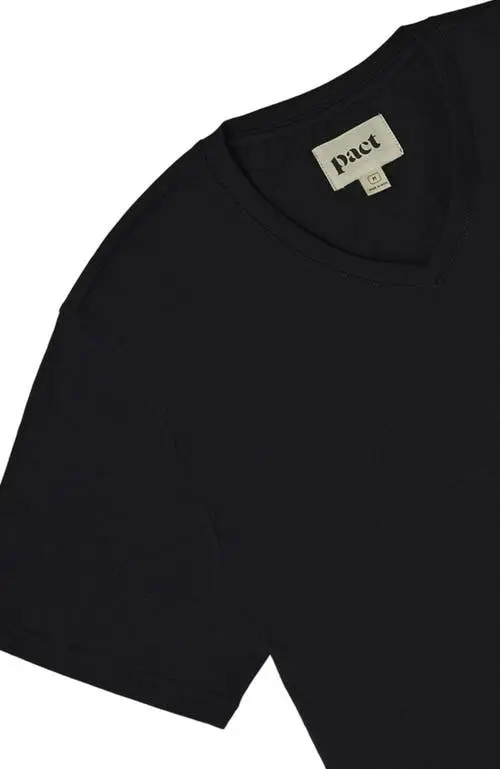 PACT Organic Softspun V-neck Tee - Black
