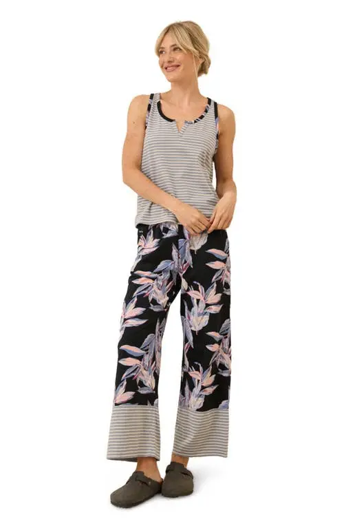 PACT Organic Staycation Sleep Tank - Dark Leaves