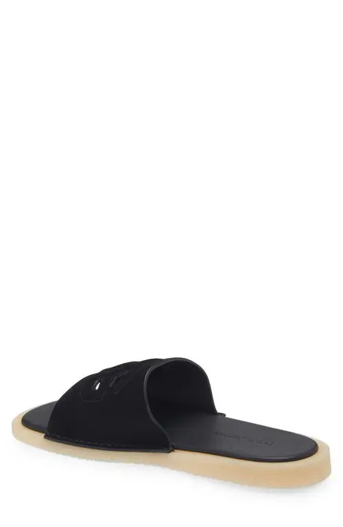 Dolce & Gabbana Crosta Slide Sandal - Black