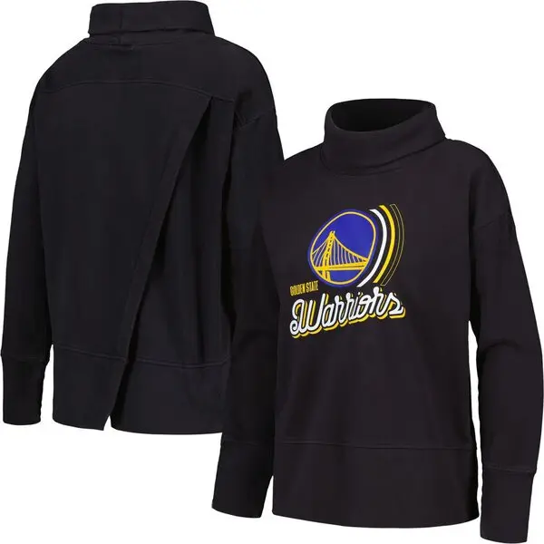 LEVELWEAR Golden State Warriors Sunset Pullover Sweatshirt - Black