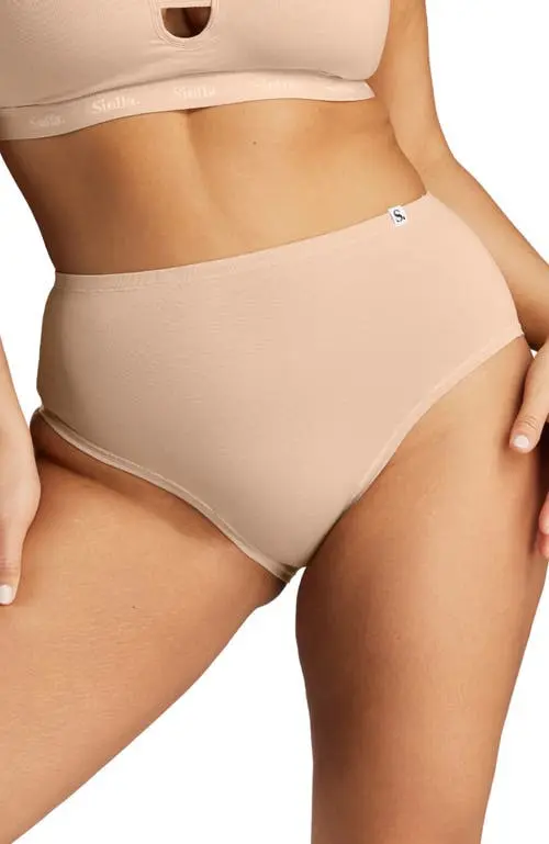 SIELLA Organic Cotton High Waist Brief - Beach Beige