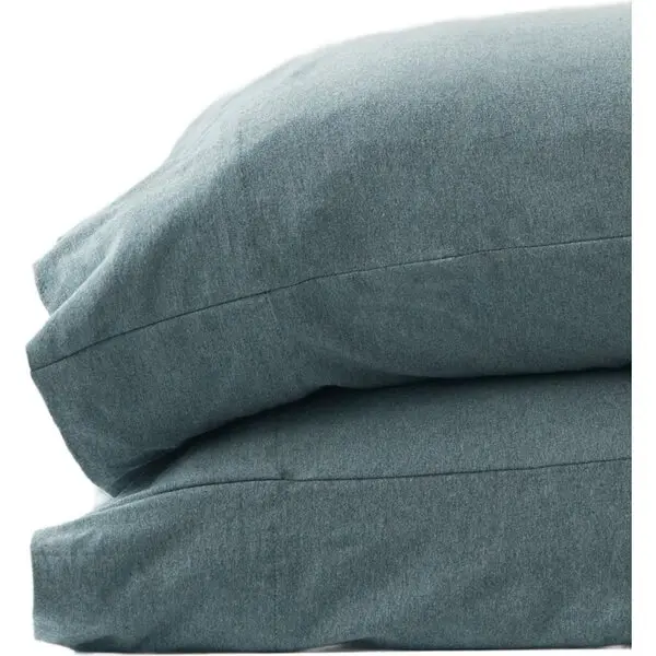 PACT Organic Favorite Tee Jersey Pillowcase 2-pack - Smoke Heather