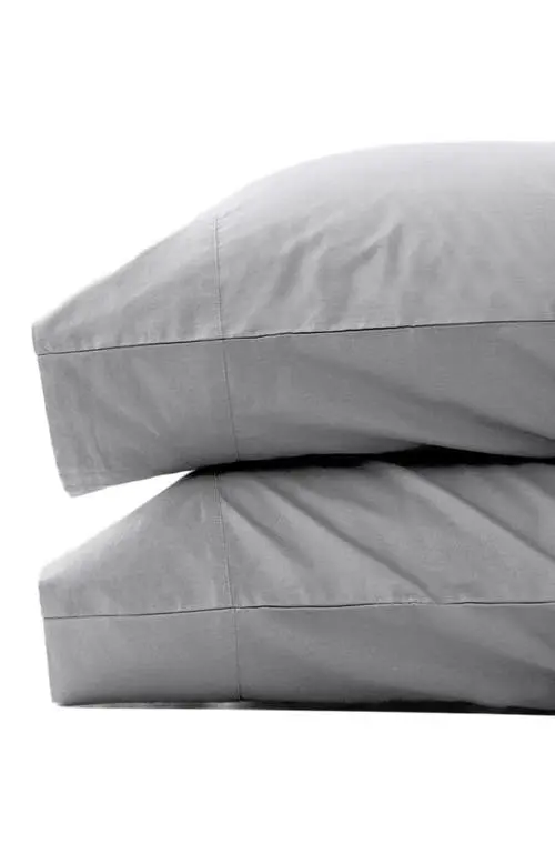 PACT Organic Cotton Organic Cool-air Percale Pillowcase 2-pack - Lunar
