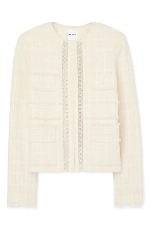 St. John Embellished Tweed Jacket