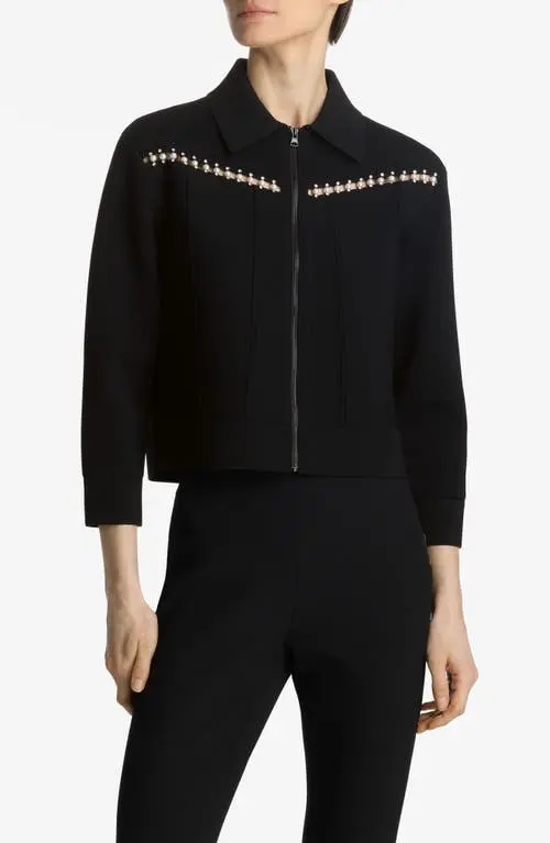 St. John Embellished Milano Knit Jacket