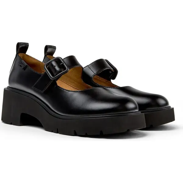 Camper Milah Leather Mary Jane - Black