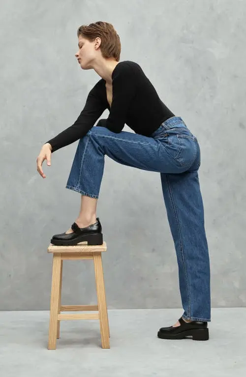 Camper Milah Leather Mary Jane - Black