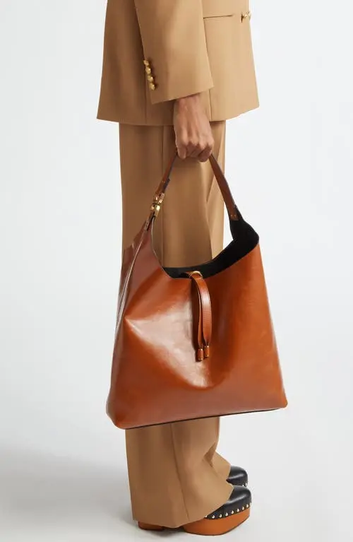 Chloé Large Marcie Leather Hobo Bag